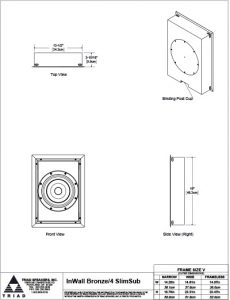 Triad Subwoofer In-Wall Bronze/4 SlimSub - AOE- Your Audio Visual ...