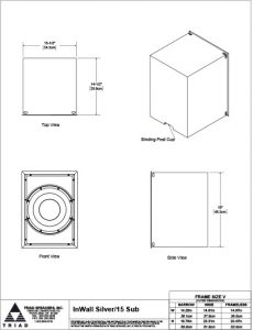 Triad Subwoofer In-Wall Silver/15 Sub - AOE- Your Audio Visual Specialist