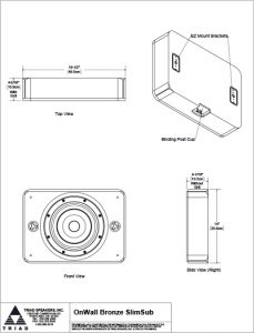 Triad Subwoofer On-Wall Bronze SlimSub - AOE- Your Audio Visual Specialist