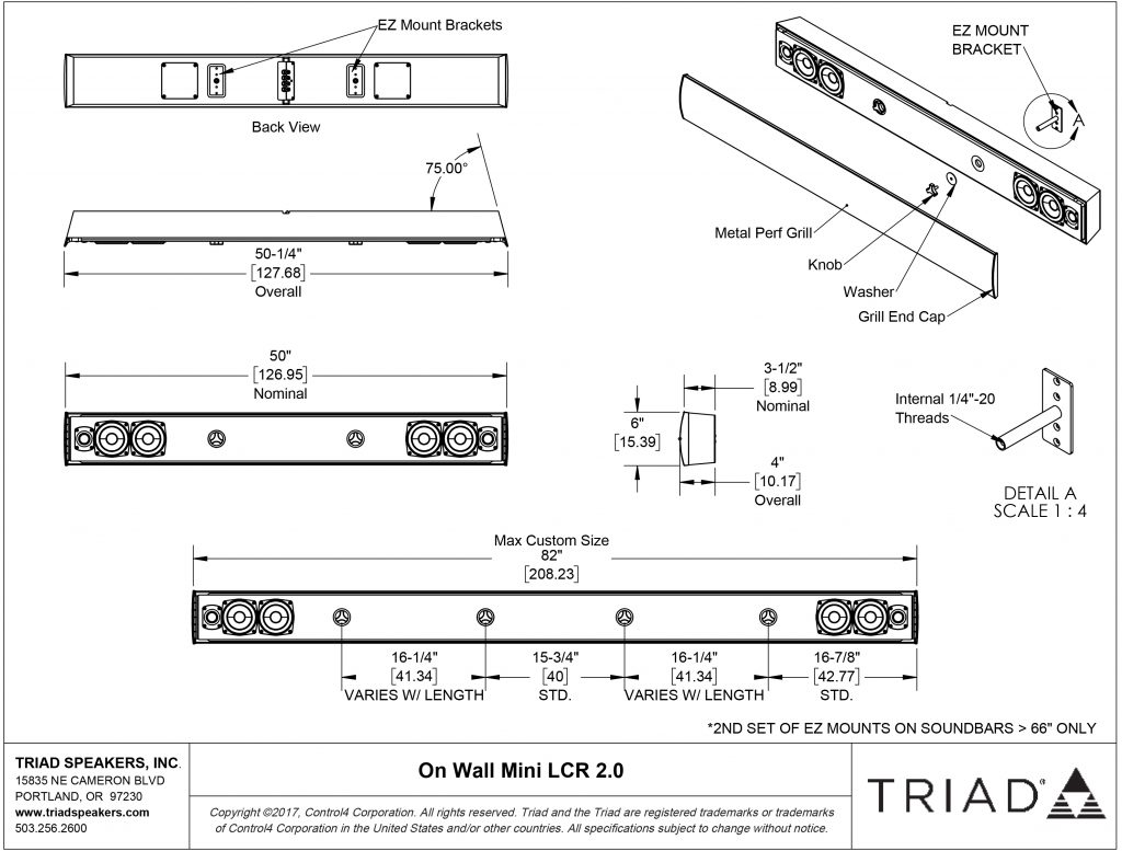 Triad Speaker On-Wall Micro LCR 2.0 - AOE- Your Audio Visual Specialist