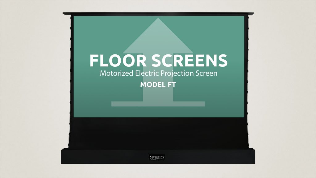 Severtson Electric Floor Series Motorized Commercial Projector Screen ...