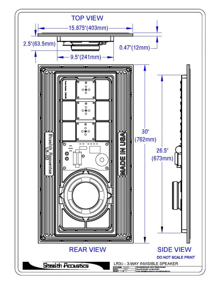 Stealth Acoustics Invisible Speakers LR3G - AOE- Your Audio Visual ...